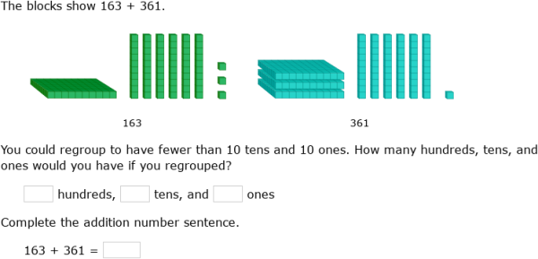 IXL - Use models to add three-digit numbers - with regrouping (2nd ...