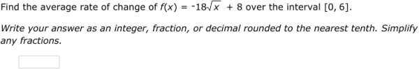 IXL - Average rate of change I (6th year maths practice)