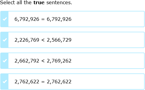 IXL - Compare numbers up to millions (5th class maths practice)