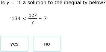 IXL - Identify solutions to inequalities (3rd year maths practice)