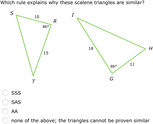 IXL - Similarity rules for triangles (Transition year maths practice)