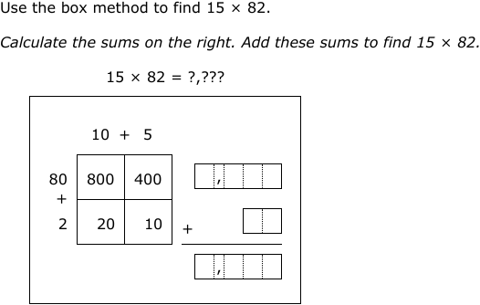 IXL - Box multiplication (3rd class maths practice)