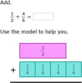 IXL - Add fractions with unlike denominators using models (5th class ...