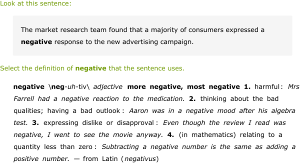 IXL - Use dictionary definitions (1st year English practice)