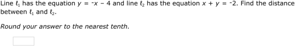 IXL - Find the distance between two parallel lines (Transition year maths practice)