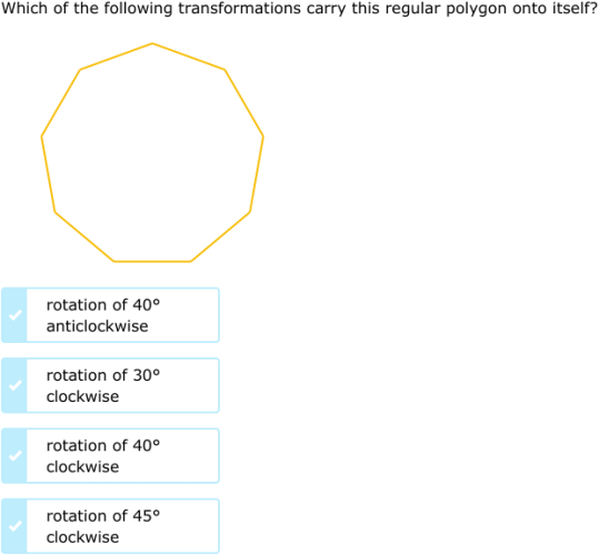 IXL - Transformations that carry a polygon onto itself (Transition year ...