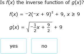 IXL - Identify inverse functions (5th year maths practice)