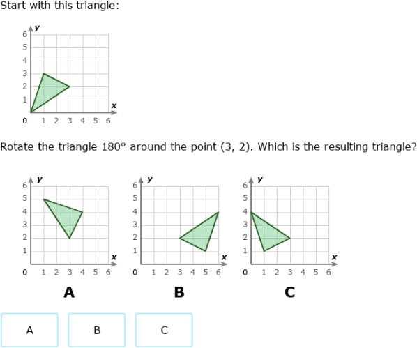 IXL - Rotations (3rd class maths practice)