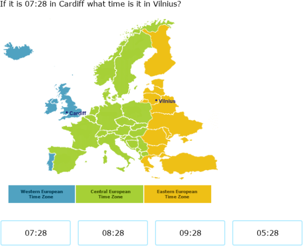 IXL - Time zones - 24-hour time (6th class maths practice)