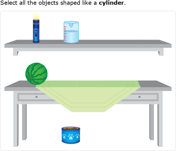 IXL - Solid shapes in the real world II (Junior infants maths practice)