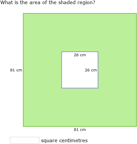 IXL - Area between two rectangles (6th class maths practice)