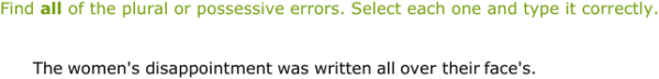 IXL - Identify and correct errors with plural and possessive nouns (4th class English practice)
