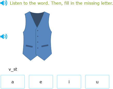 IXL - Complete the word with the correct short vowel (2nd class English ...