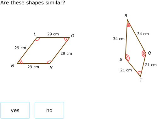 IXL - Identify similar figures (Transition year maths practice)
