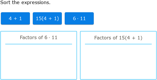 IXL - Sort factors of expressions (2nd year maths practice)