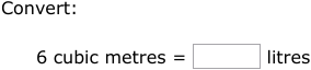 IXL - Convert between cubic metres and litres (1st year maths practice)