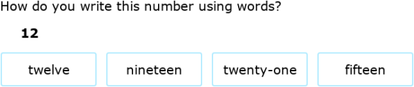 IXL - Write numbers in words - up to 100 (1st class maths practice)