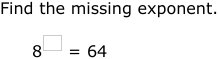 IXL - Find the missing exponent or base (6th class maths practice)