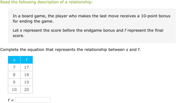 IXL - Write a two-variable equation (5th class maths practice)