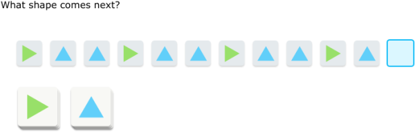 IXL - Find the next shape in a pattern (2nd class maths practice)
