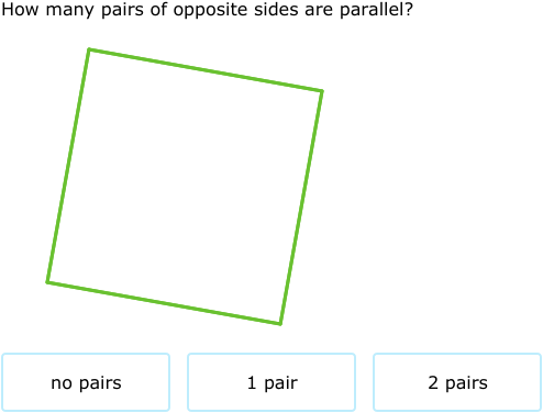 IXL - Parallel sides in quadrilaterals (4th class maths practice)