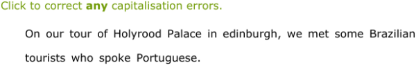 IXL - Correct capitalisation errors (1st year English practice)