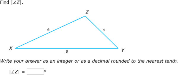IXL - Law of Cosines (5th year maths practice)