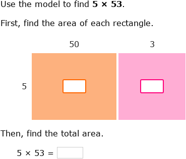 IXL - Multiply 1-digit numbers by 2-digit numbers using area models (4th class maths practice)