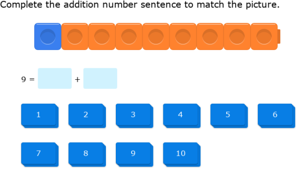 IXL - Partition numbers up to 10 - addition sentences (Senior infants ...