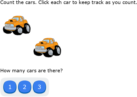 IXL - Learn to count - up to 3 (Junior infants maths practice)