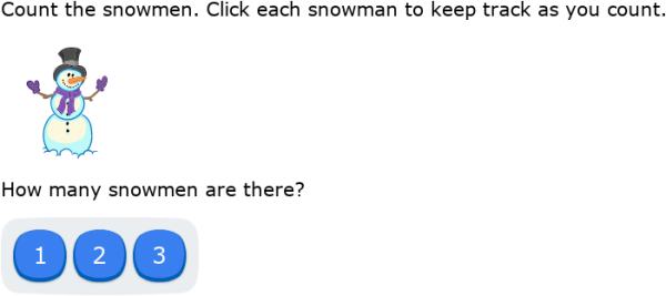 IXL - Learn to count - up to 3 (Junior infants maths practice)