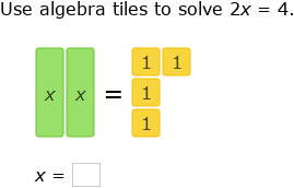 IXL - Model and solve equations using algebra tiles (3rd year maths ...