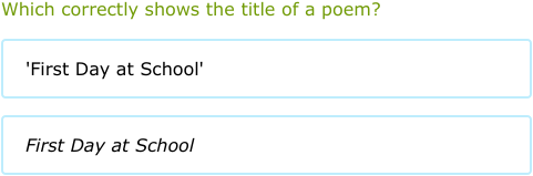 IXL - Formatting titles (3rd class English practice)