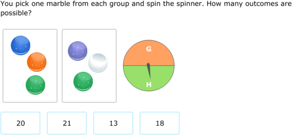 IXL - Compound events - find the number of outcomes by counting (6th ...