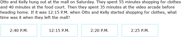 IXL - Find start and end times: word problems (5th class maths practice)