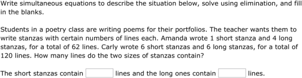 IXL - Solve simultaneous equations using elimination: word problems ...