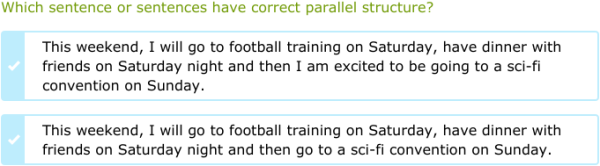 IXL - Identify sentences with parallel structure (3rd year English ...