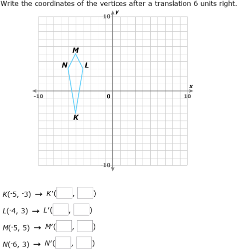 IXL - Translations: find the coordinates (1st year maths practice)