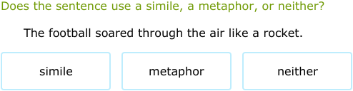 IXL - Identify similes and metaphors (4th class English practice)