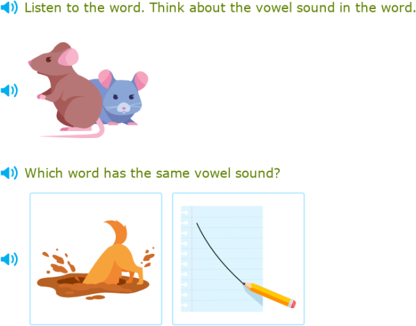 IXL - Find the word with the same vowel sound (Senior infants English ...