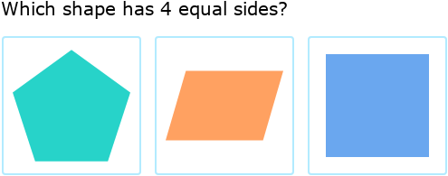 IXL - Equal sides (1st class maths practice)