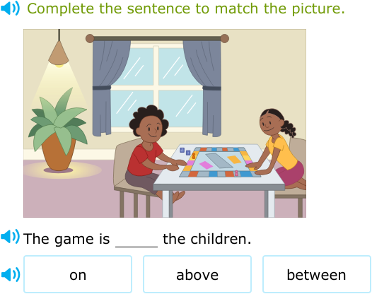 IXL - Select the best preposition to match the picture (1st class ...