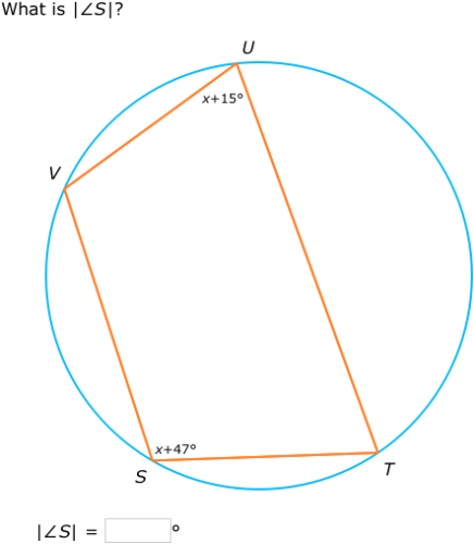 IXL - Angles in inscribed quadrilaterals (5th year maths practice)