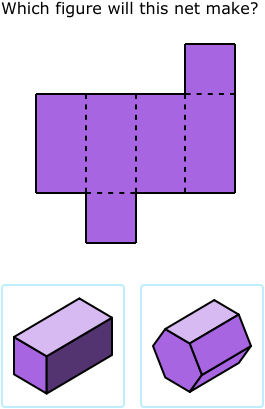 IXL - Nets of three-dimensional figures (2nd year maths practice)