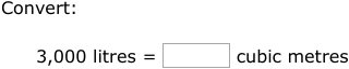 IXL - Convert between cubic metres and litres (2nd year maths practice)