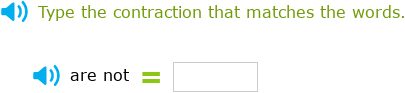 IXL - Form contractions with 'not' (2nd class English practice)