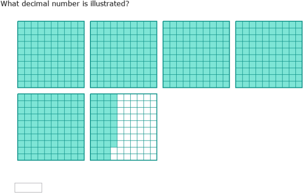 IXL - What decimal number is illustrated? (5th class maths practice)