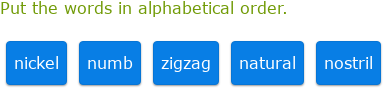 IXL - Order alphabetically based on the first two letters (4th class ...