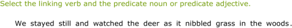 IXL - Identify linking verbs, predicate adjectives and predicate nouns ...