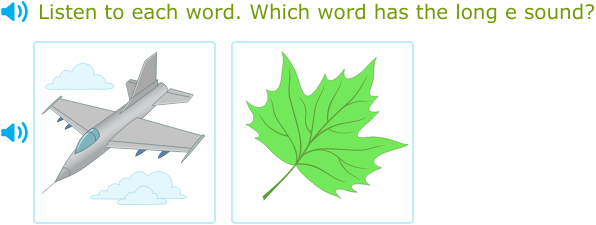 IXL - Find the long e word (Senior infants English practice)